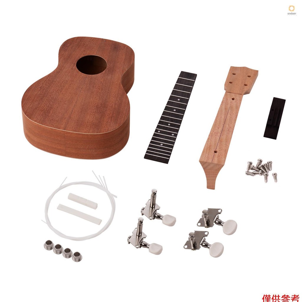 23 Inch Unfinished DIY Ukulele Kit Ukelele Plywood Body Okoume Solid ...