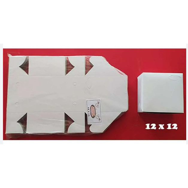 12x12 Plain Cake Box (100 pcs) - Plain Snack Box - 100Pcs - Uk 12x12x7 ...