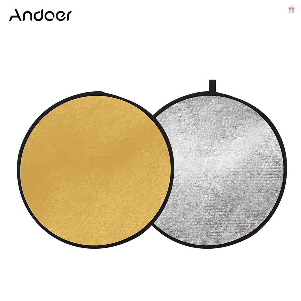Andoer 24" 60cm Portable Collapsible Disc Light Reflector Photography ...
