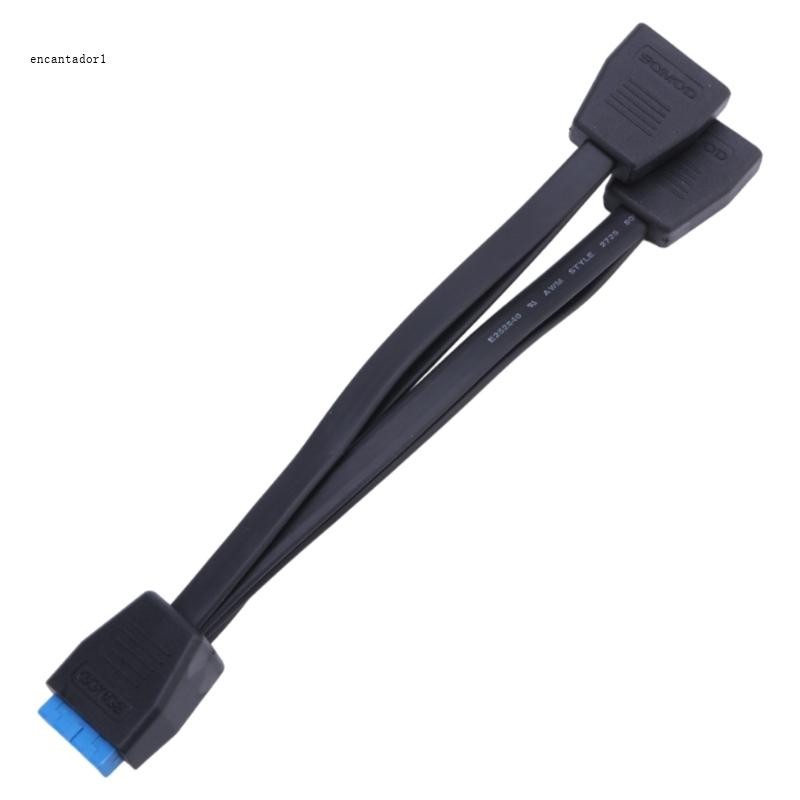 EC 1 To 2 Motherboard USB 3 0 Header Splitter Cable 20cm 19Pin Internal ...