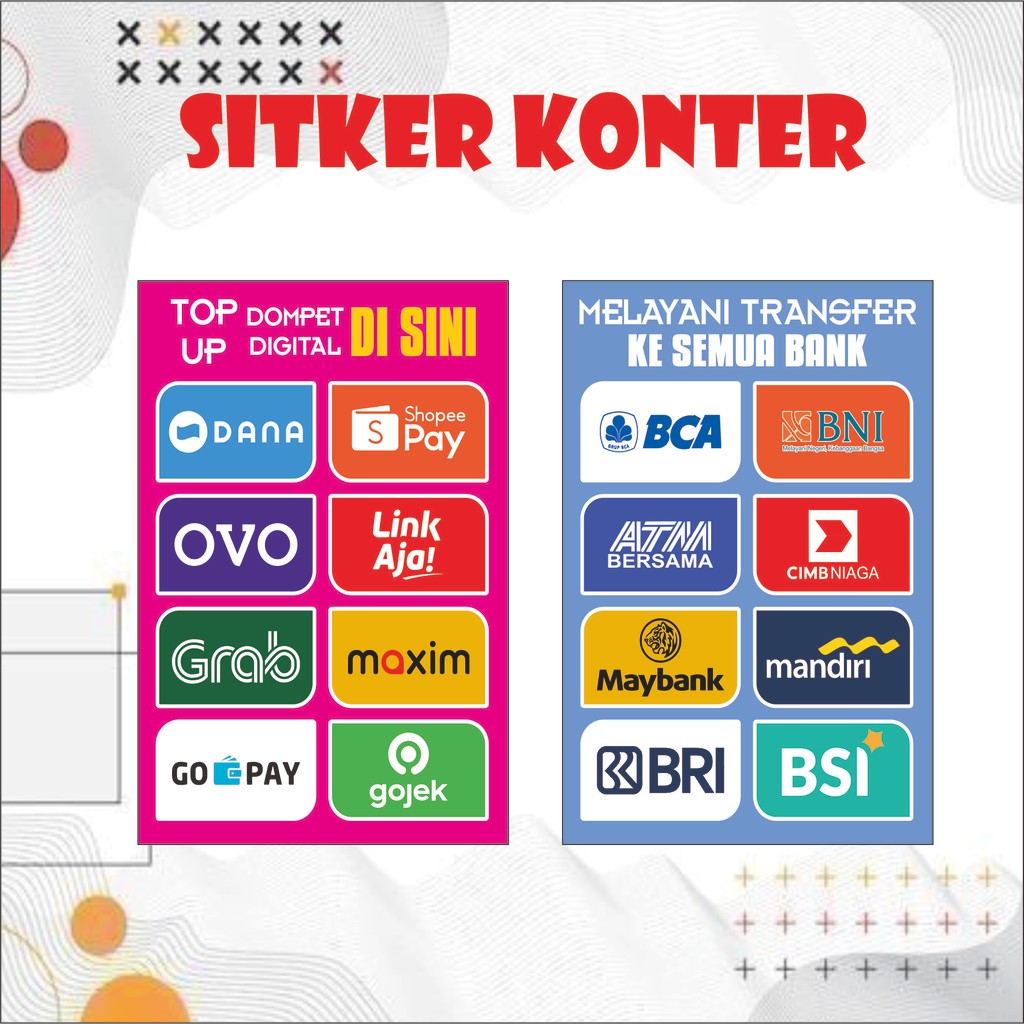 Print EWALLET & BANK CONTER POSTER STICKERS ( POSTER STICKERS) | Shopee ...