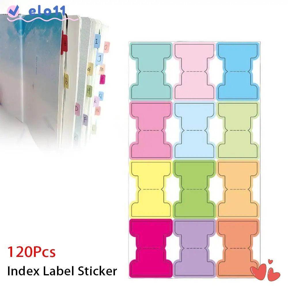 ELO11 60/120Pcs Index Label Sticker, Office Stationery File Tabs Flags ...