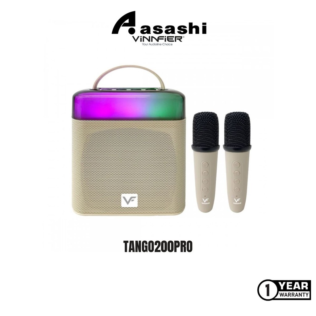 Vinnfier VF Tango 200PRO WMV Portable Wireless Karaoke Speaker Karaoke Bluetooth + 2 Mic ...