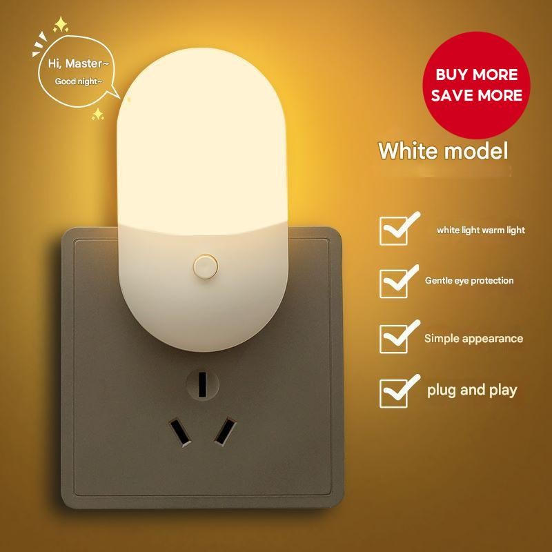 Plug-In Night Light - Eye Protection Switch for Bedside, Low Voltage ...