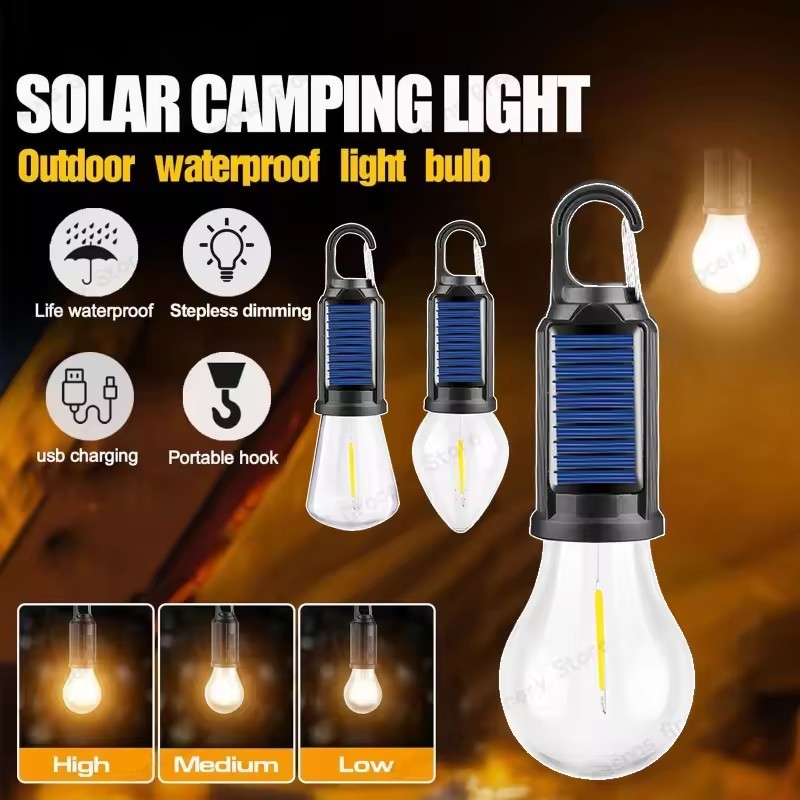 Rechargeable LED Camping Light Solar Outdoor Emergency Light Solar ...