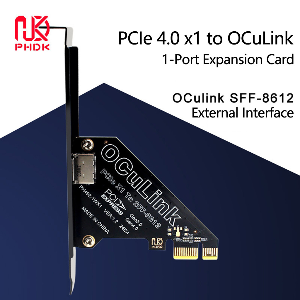 PCIe X16 To SFF 8611&8612 Adapter Card PCIe 4.0 X4 To Oculink Adapter ...