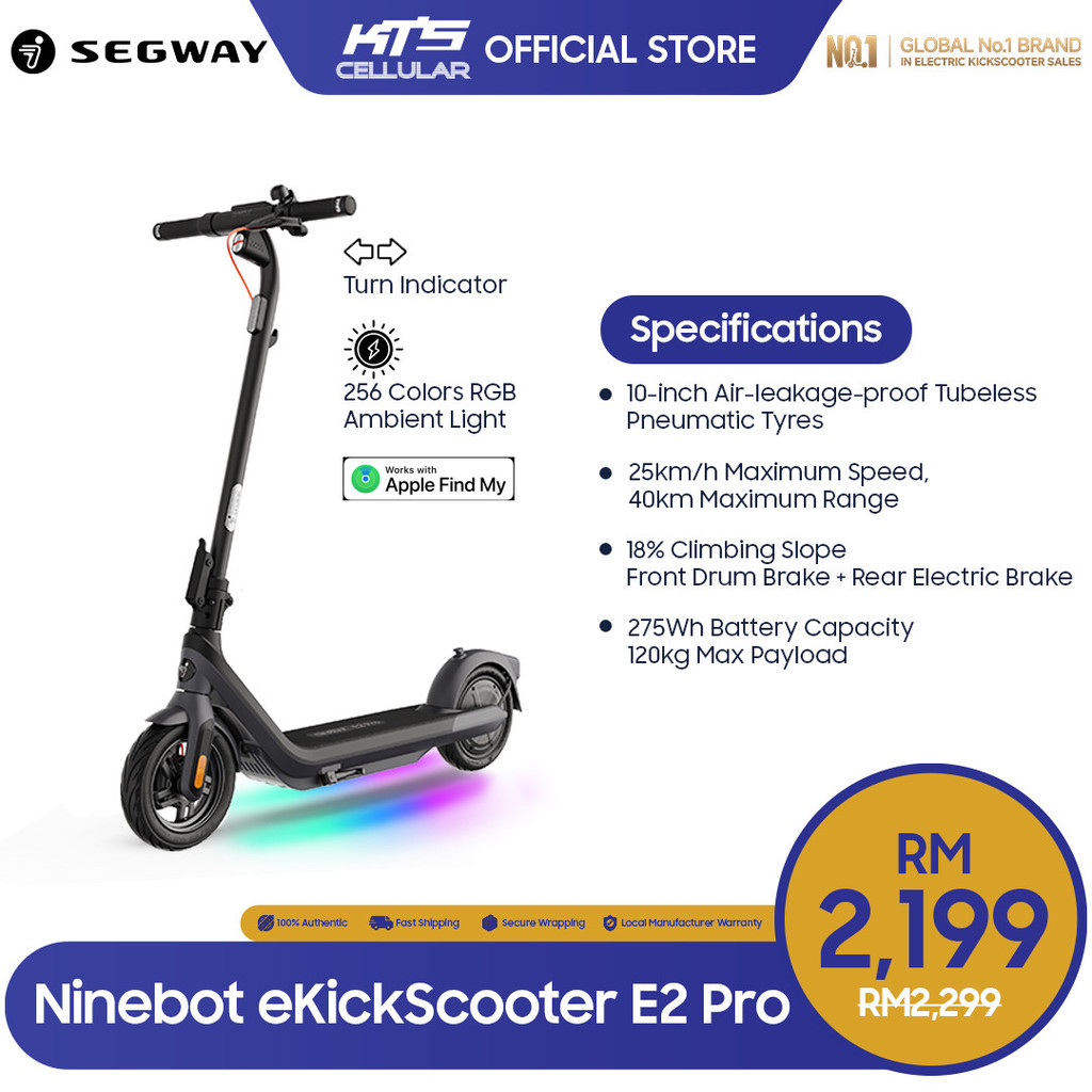 [READY STOCK] Segway Electric KickScooter E2 Pro - Original 1 Year ...