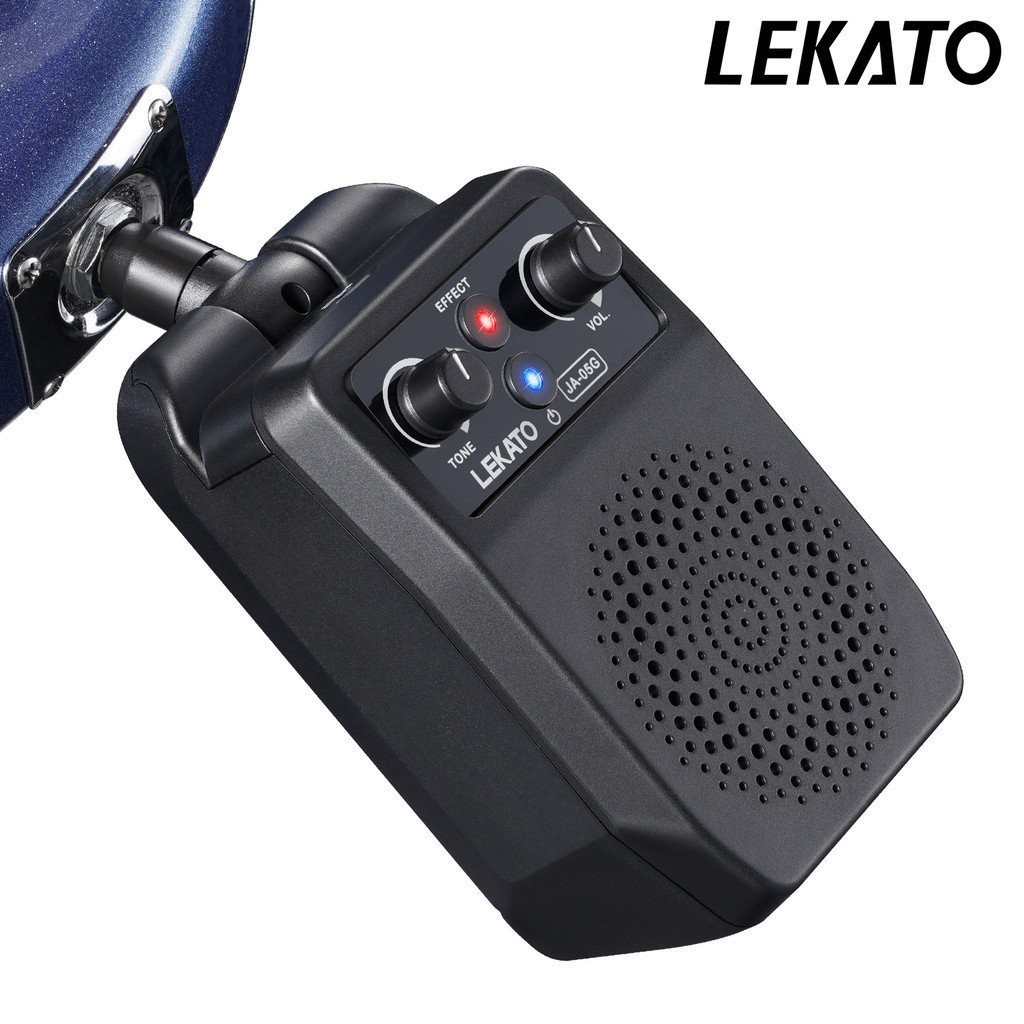 LEKATO JA-05G Mini Guitar Amplifier 5W Rechargeable Bluetooth Amp with Built-in 4 Effects Clean ...