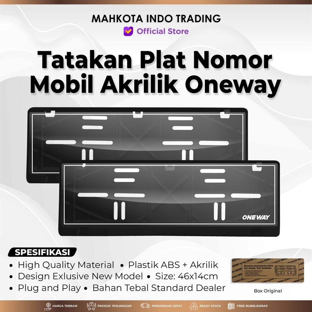 Toyota KIJANG Mica Acrylic Car Number Plate Holder ONEWAY Set | Shopee ...