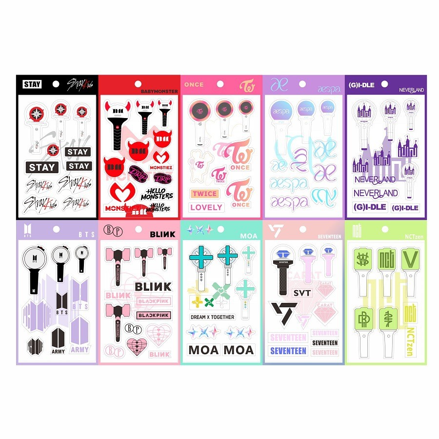 Kpop Aespa Sk Txt Svt Twice Creative Stickers Pvc Transparent Stickers ...