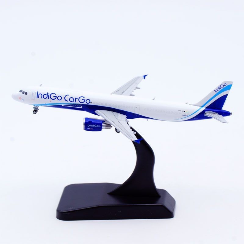 JC Wings 1: 400 Indian Indigo Cargo Airbus A321 VT-IKW Alloy Airplane ...