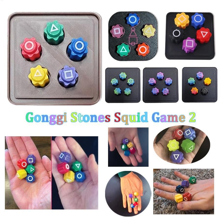 Gonggi Stones Squid Game 2 Korean Games Traditional Stone Catching Game ...
