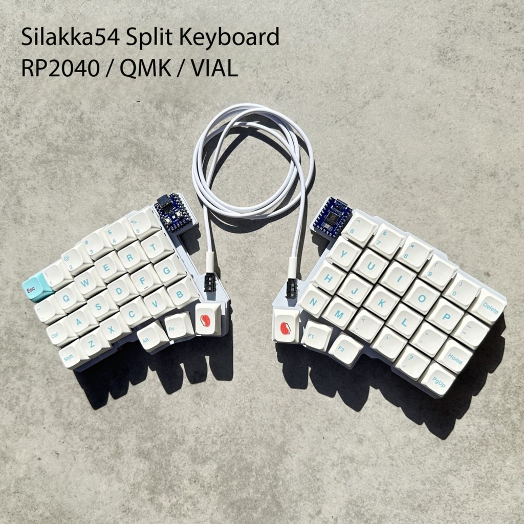Silakka54 Split Keyboard Two-Hand Split Ergonomic QMK Split Hot Plug VIAL Left Right Hand ...