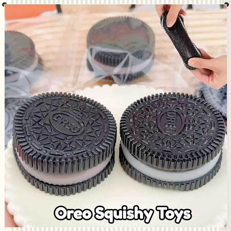 Kawaii Oreo Stress Relief Squishy Toys Simulated Cookies Fidget Toy ...