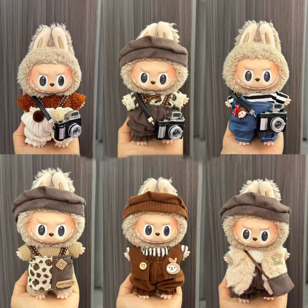 For 17cm Labubu Set Retro Style Hat Set Artistic Style Small Painter's ...