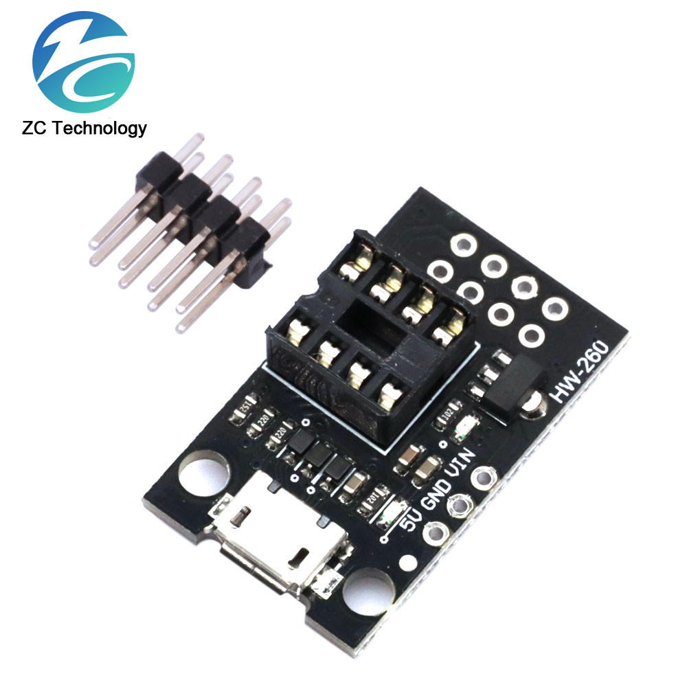 ATtiny13A / ATtiny25 / ATtiny45 / ATtiny85 Pluggable ATTINY Development Programming Bare Board ...