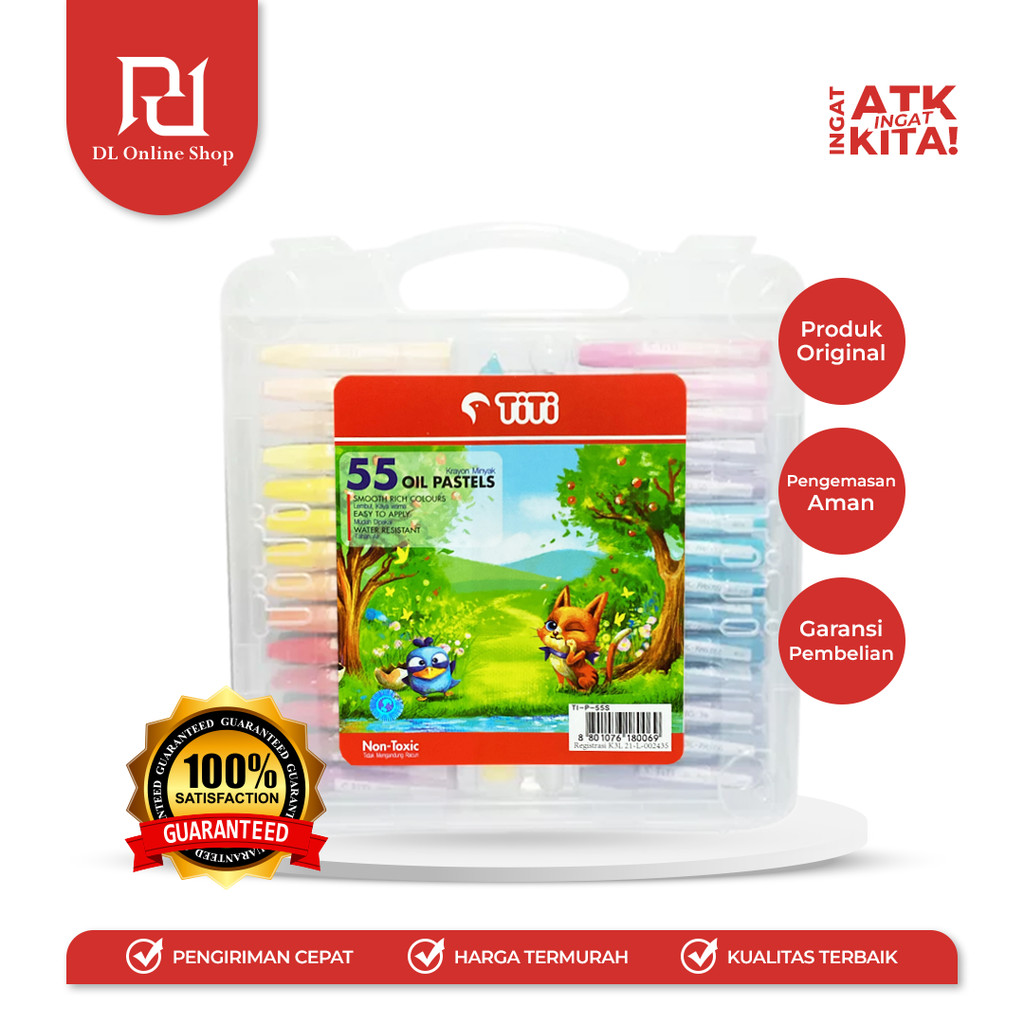 Titi CRAYON OIL/ CRAYON OIL PASTEL 55 TI-P-55S (1SET) | Shopee Malaysia