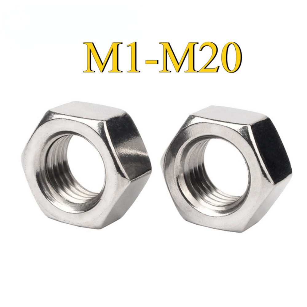 Hex Nut Stainless Steel 304/Hexagon Nut M1.0/M1.2/M1.4 M1.6-M20 (ZQ-BM-MY-y) | Shopee Malaysia
