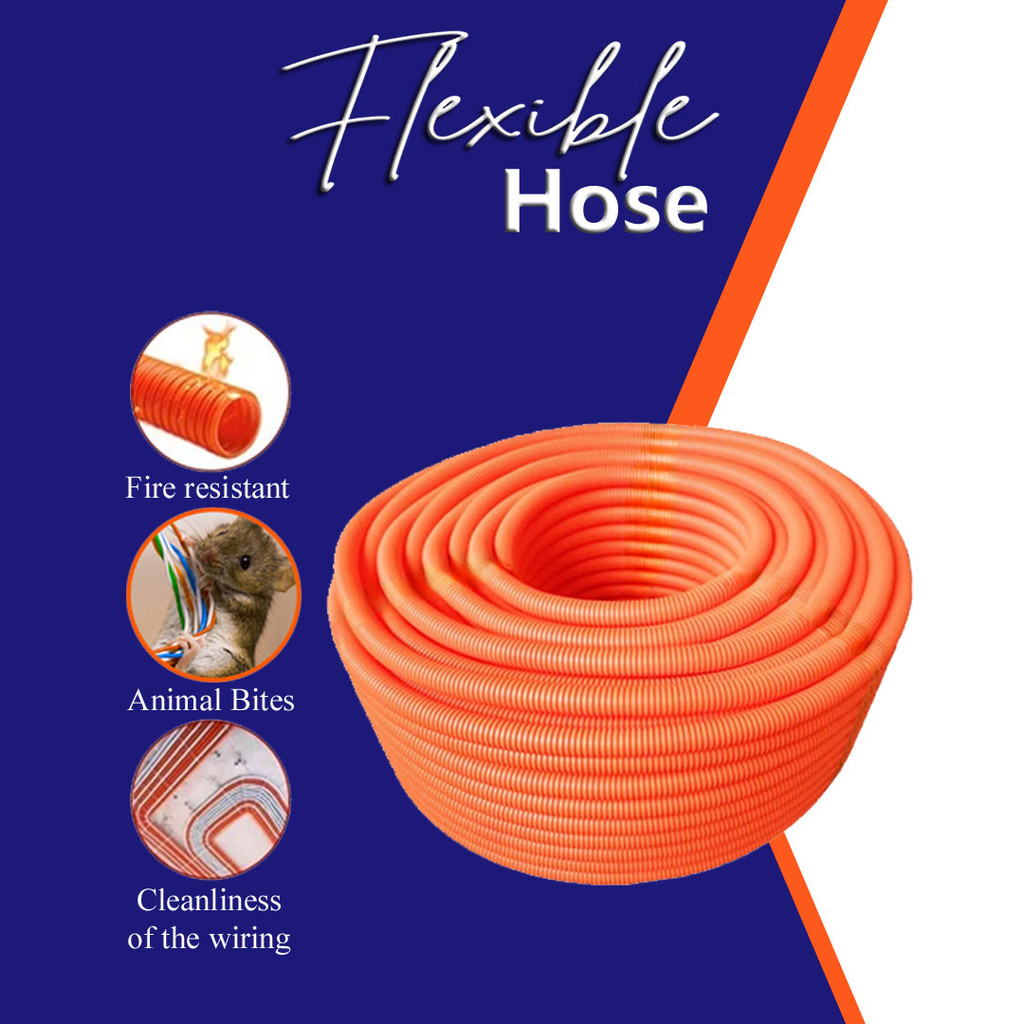ECOPIPE PVC Orange Flexible Hose 1/2 (Sold Per ROLL 50meters/100meters) | Shopee Malaysia