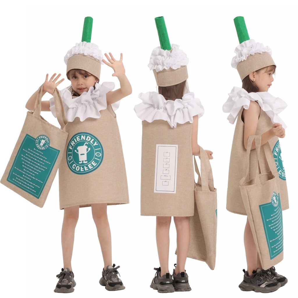 Halloween Masquerade Children cosplay Food Dress Up Frappuccino cos ...