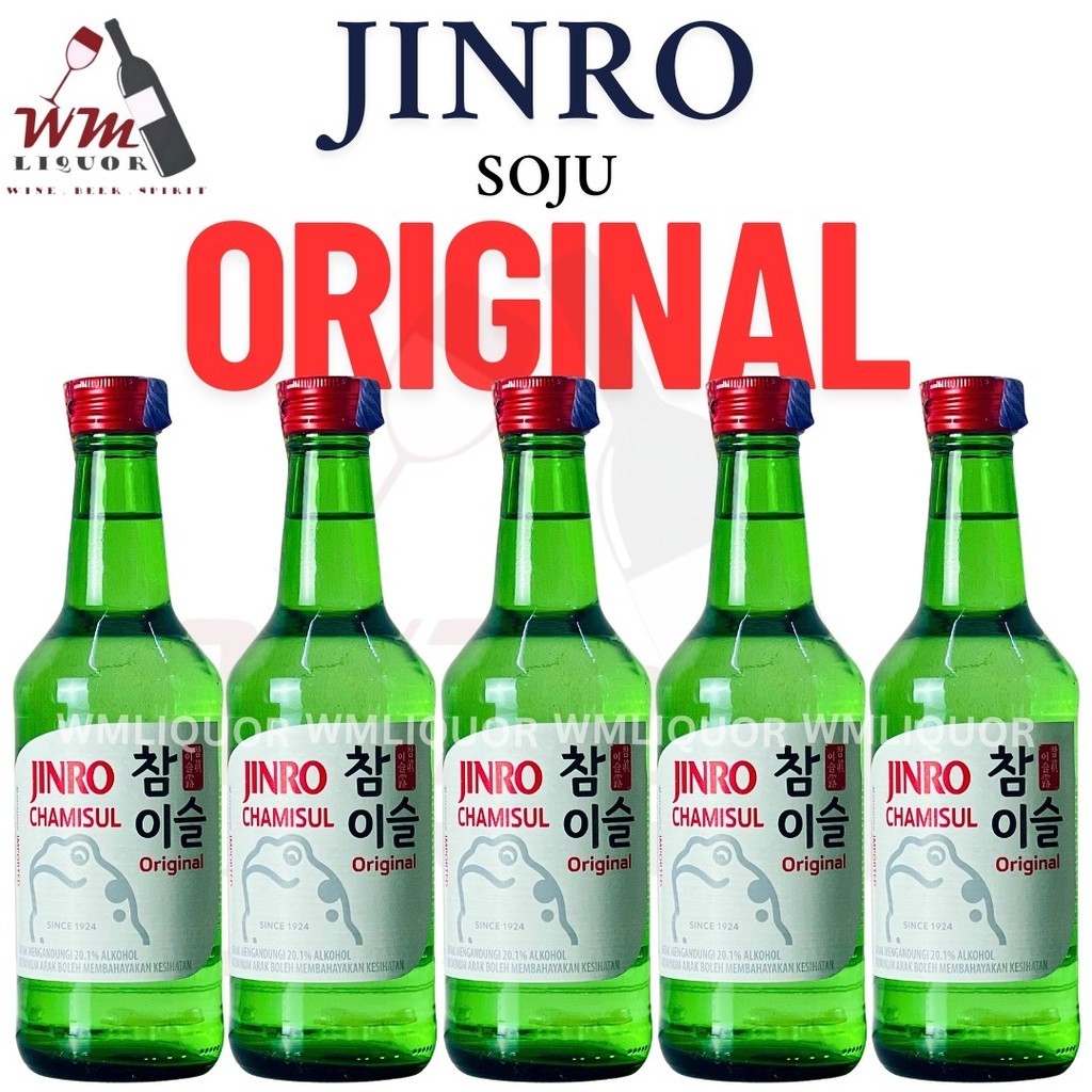 Jinro Soju Chamisul Original Soju 360ml 20.1%Alc 真露 烧酒 原味 韩国烧酒 | Shopee ...