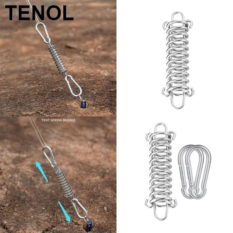 TENOL Tent Spring Buckles Tent Tensioner, Heavy Duty Awning Spring Hook ...
