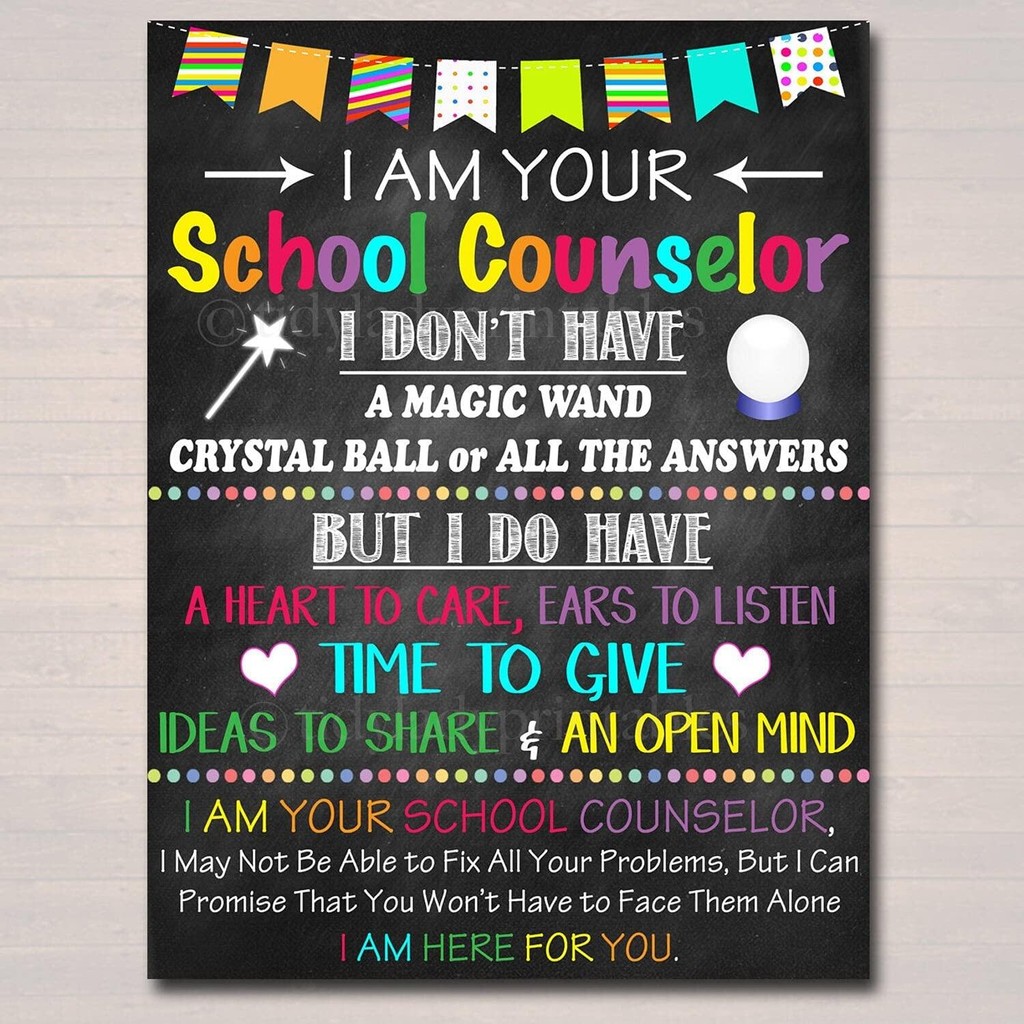 School Counselor Office Decor Poster I Am Your School Counselor Sign ...