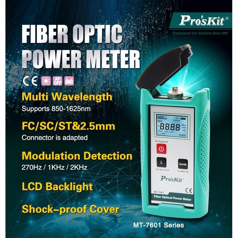 Pro'sKit MT-7601 Fiber Optic Power Meter | Shopee Malaysia