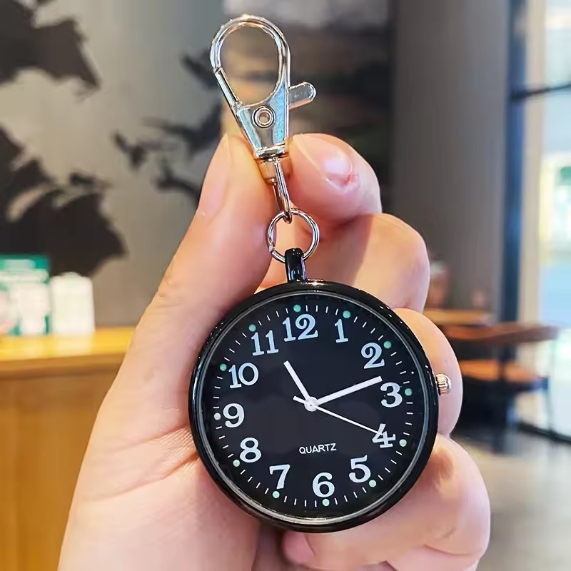 1PC New Mini Keychain Watch Vintage Pocket Watch Clock With Battery Old ...