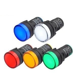 22mm 12v 24v 110v 240v AC/DC LED Pilot Panel Indicator Light / LED ...