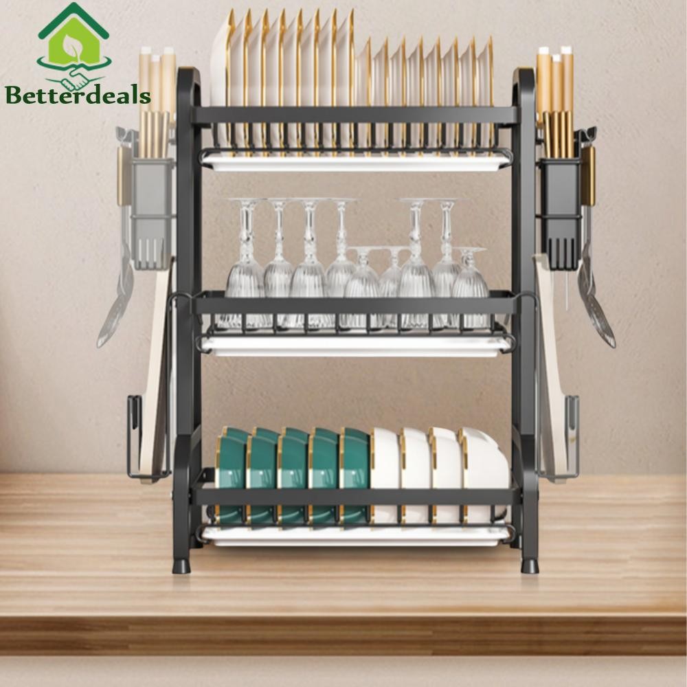 2/3 Tier Dish Drainer Rack Heavy Duty Dish Drying Rack for Restaurant ...