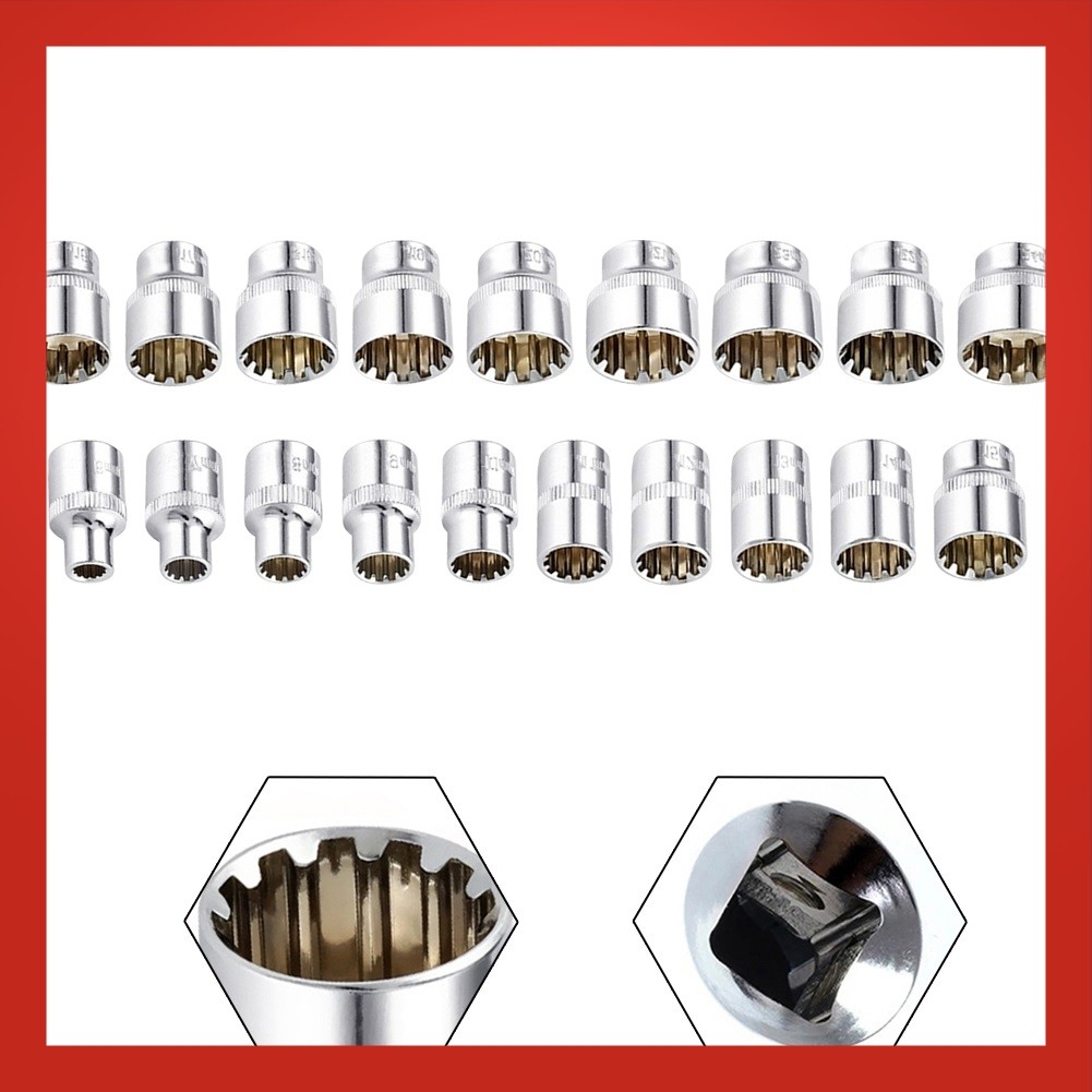 [BTSL] 12 Point Mirror Short Socket Head 3/8inch Drive Torx Bit Ratchet ...
