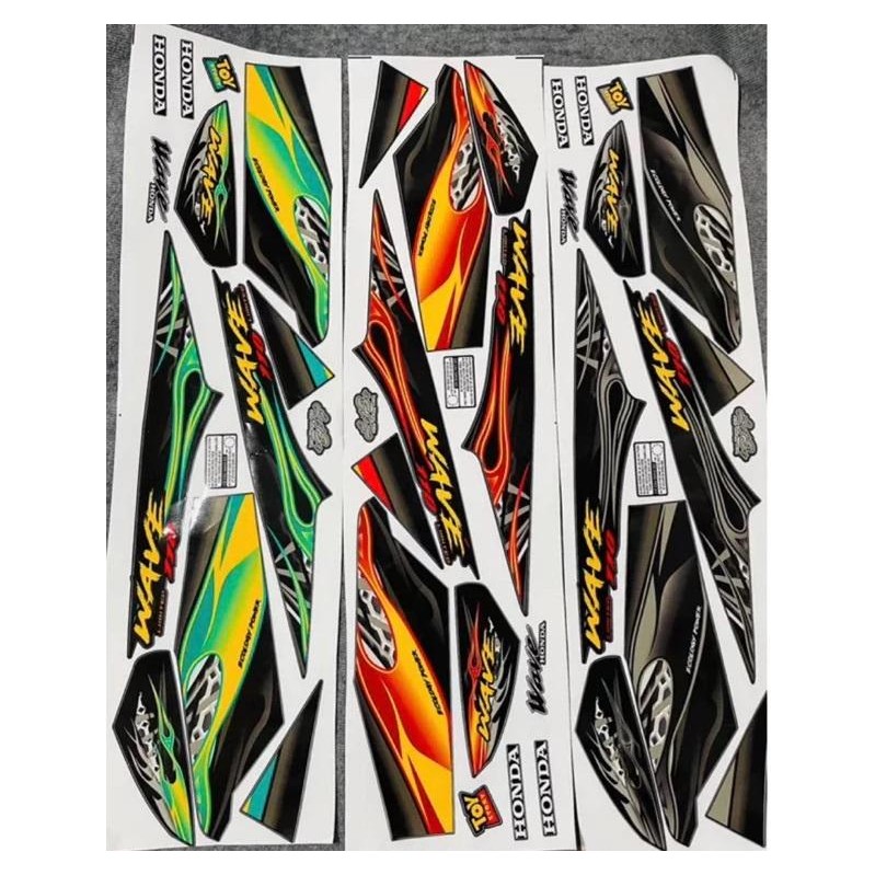 Motorcycle Stickers Fire Pattern Removable Stickers Small Wave Stickers ...