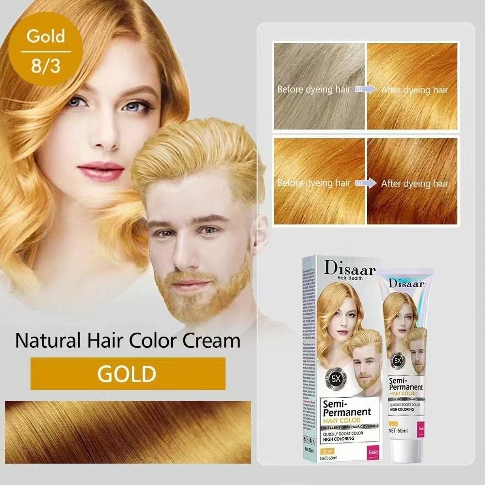 Disaar Semi-Permanent Hair Color 60ml – Excellent Gray Coverage & Long ...