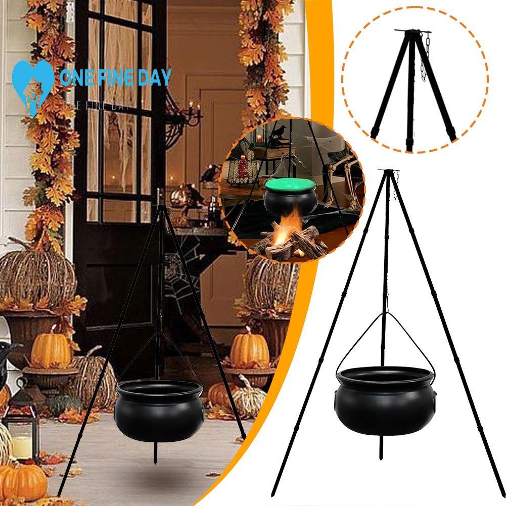 Large Witches Cauldron On Tripod Halloween Decoration Ritualistic ...