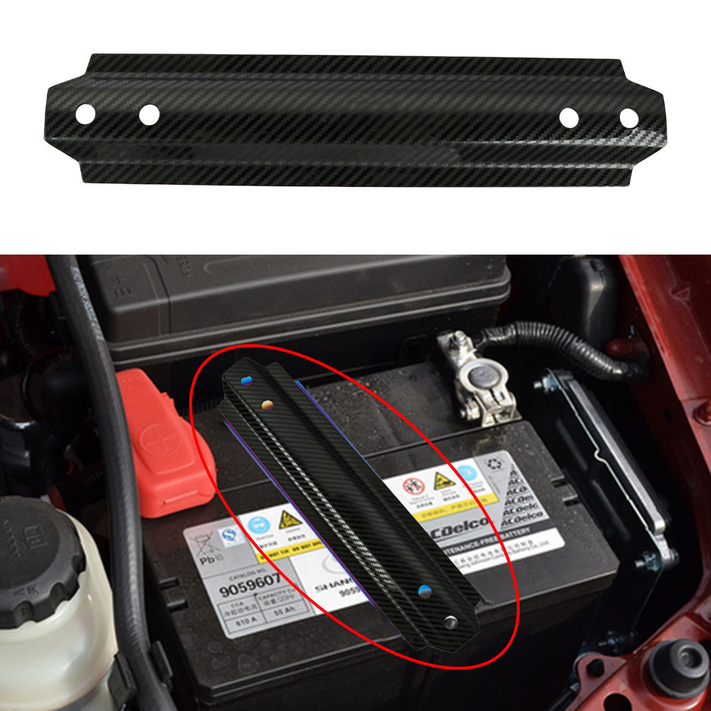 Car Battery Tie Down Mount Bracket, Carbon Fiber Pattern Aluminum Alloy ...