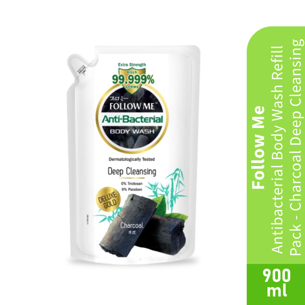FOLLOW ME Antibacterial Body Wash Refill Pack For Charcoal Deep ...