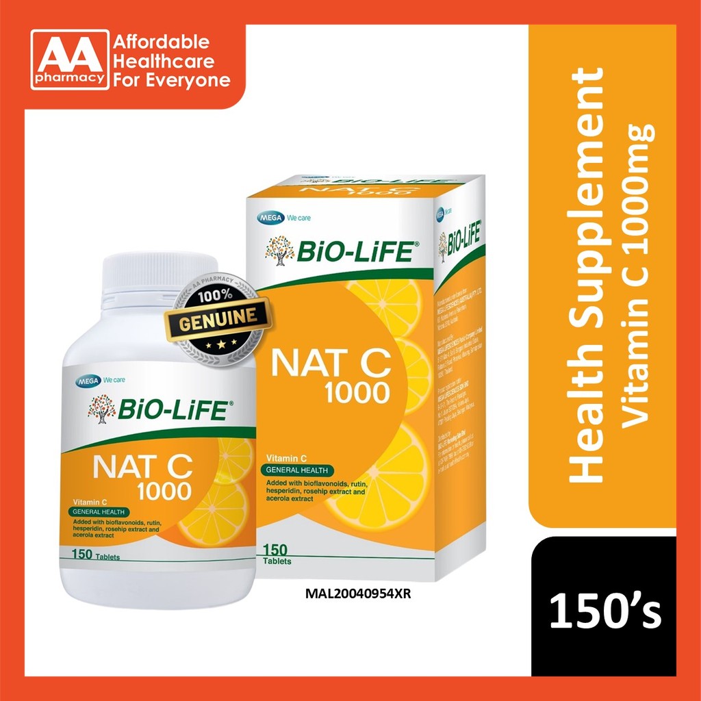 Bio-Life Nat C 1000mg Tablet 150's | Shopee Malaysia