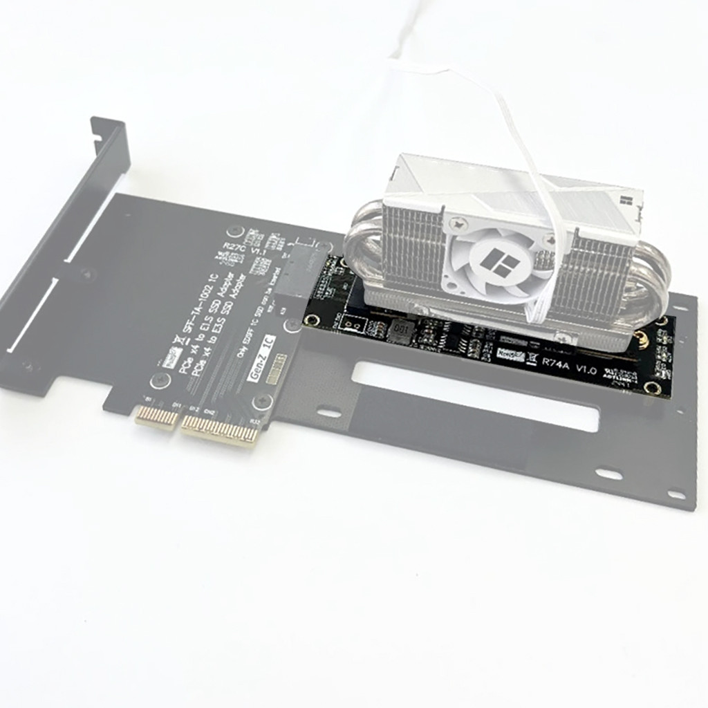 PCIe 5.0 x4 for NVMe M.2 SSD to EDSFF E1.S Adapter Extension Riser Card ...