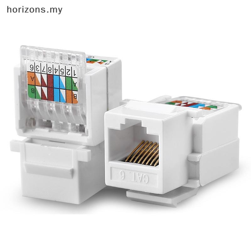 [Hot] RJ45 Cat6 UTP Keystone Female Jack Connector Adapter Internet ...