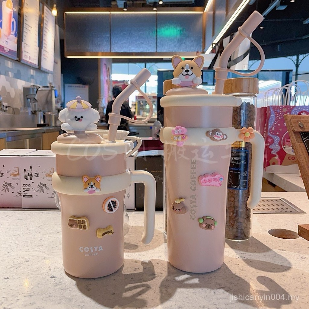 Costa Big Mac Vacuum Flask Straw Cup ins Large Capacity Prosperity ...