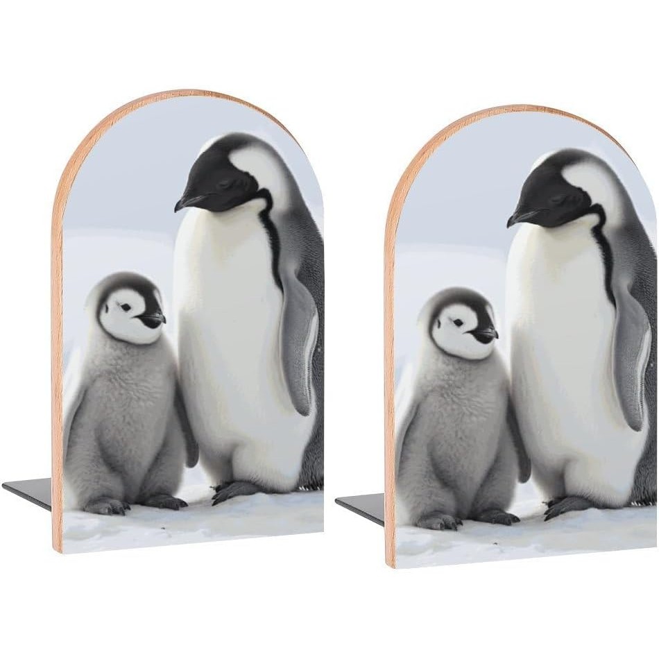 idec Book Menamatkan Smart Penguin Wood Bookends untuk Rak Memegang ...