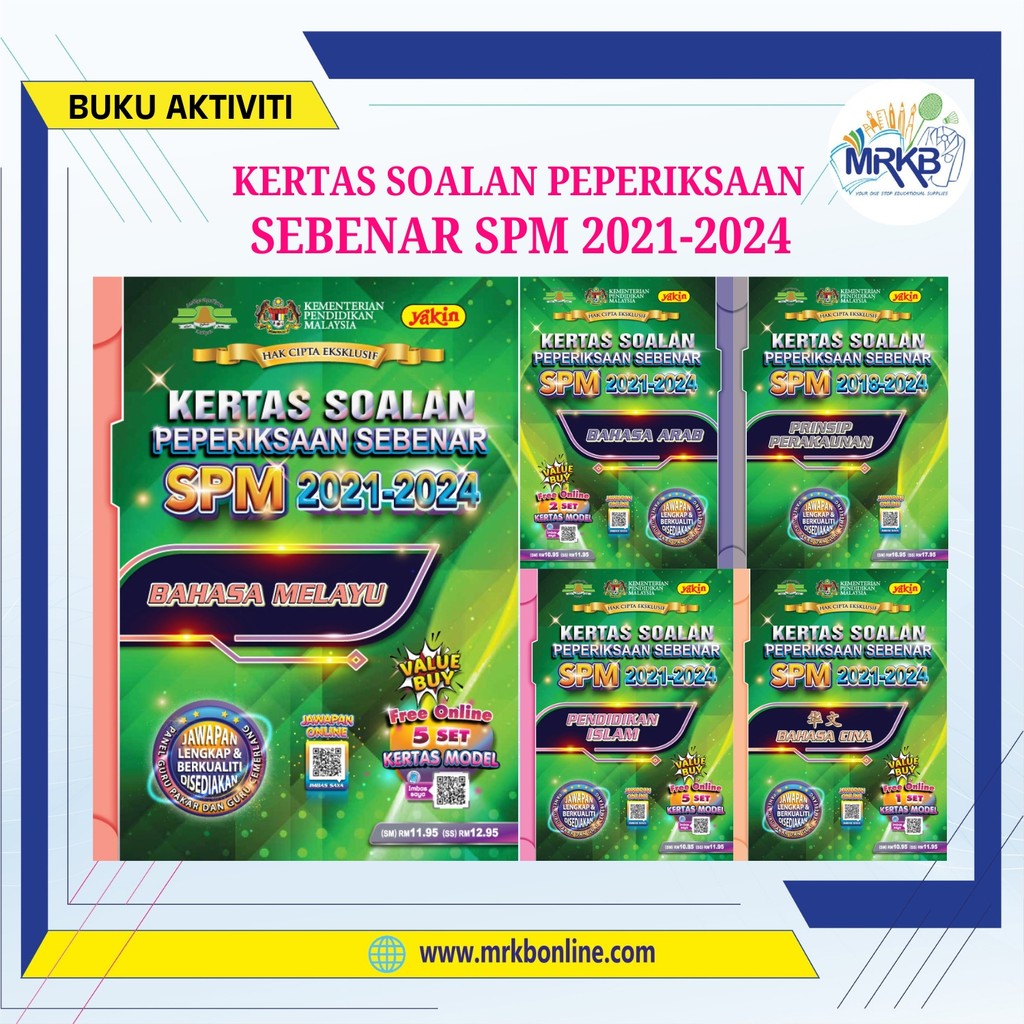 KERTAS SOALAN PEPERIKSAAN SEBENAR SPM 2021-2024 | Shopee Malaysia