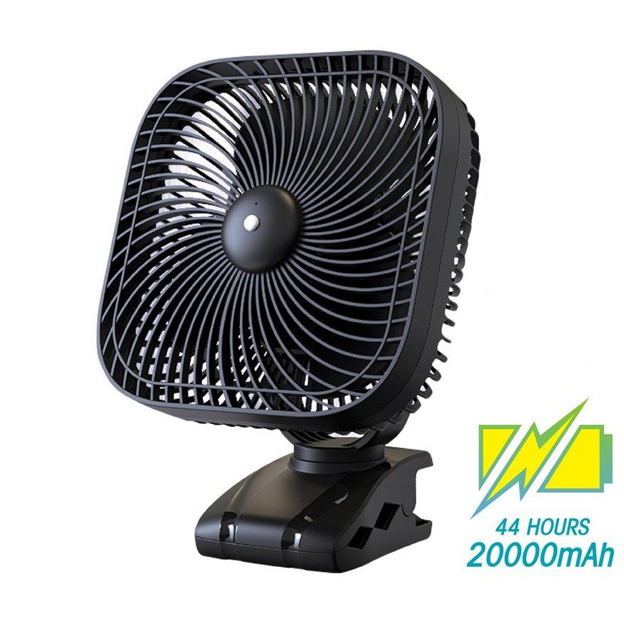 Opolar Portable Clip Fans With Rechargeable battery 8 inch Camping Fans ...