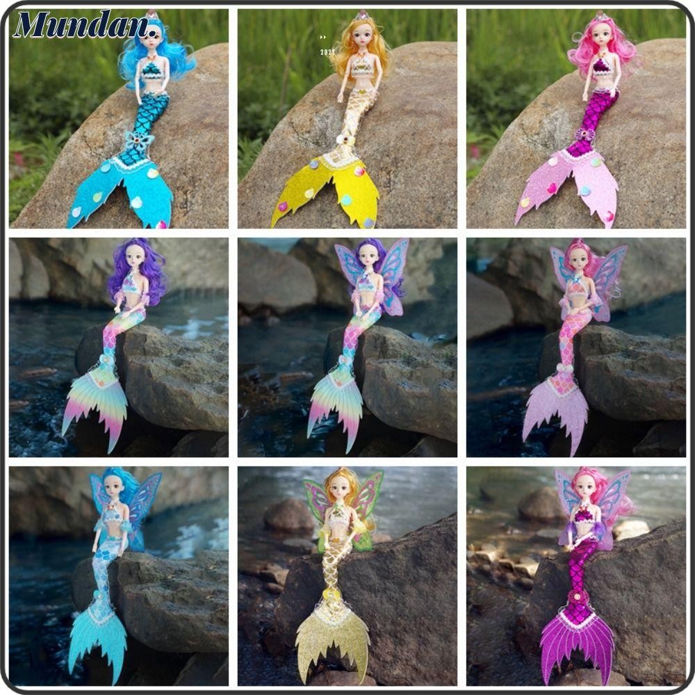 MUNDAN 45cm Mermaid Doll, Pretty 11 Movable Joints Princess Doll ...