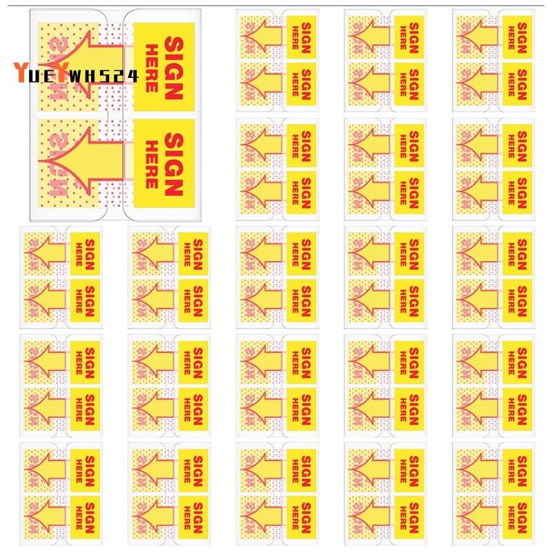 1250Pcs Sign Here Stickers 1 Inch Sign Date Tabs Sign Date Sign ...