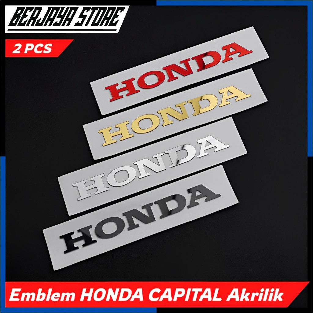 Honda Emblem Embossed Mirror 3D Logo Original Honda Sticker Honda ...