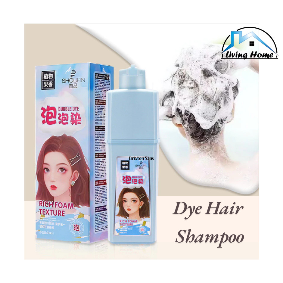 SHOUPIN Fashion Colour Ash Color Grey Shampoo Hair Dye Color Shampoo ...