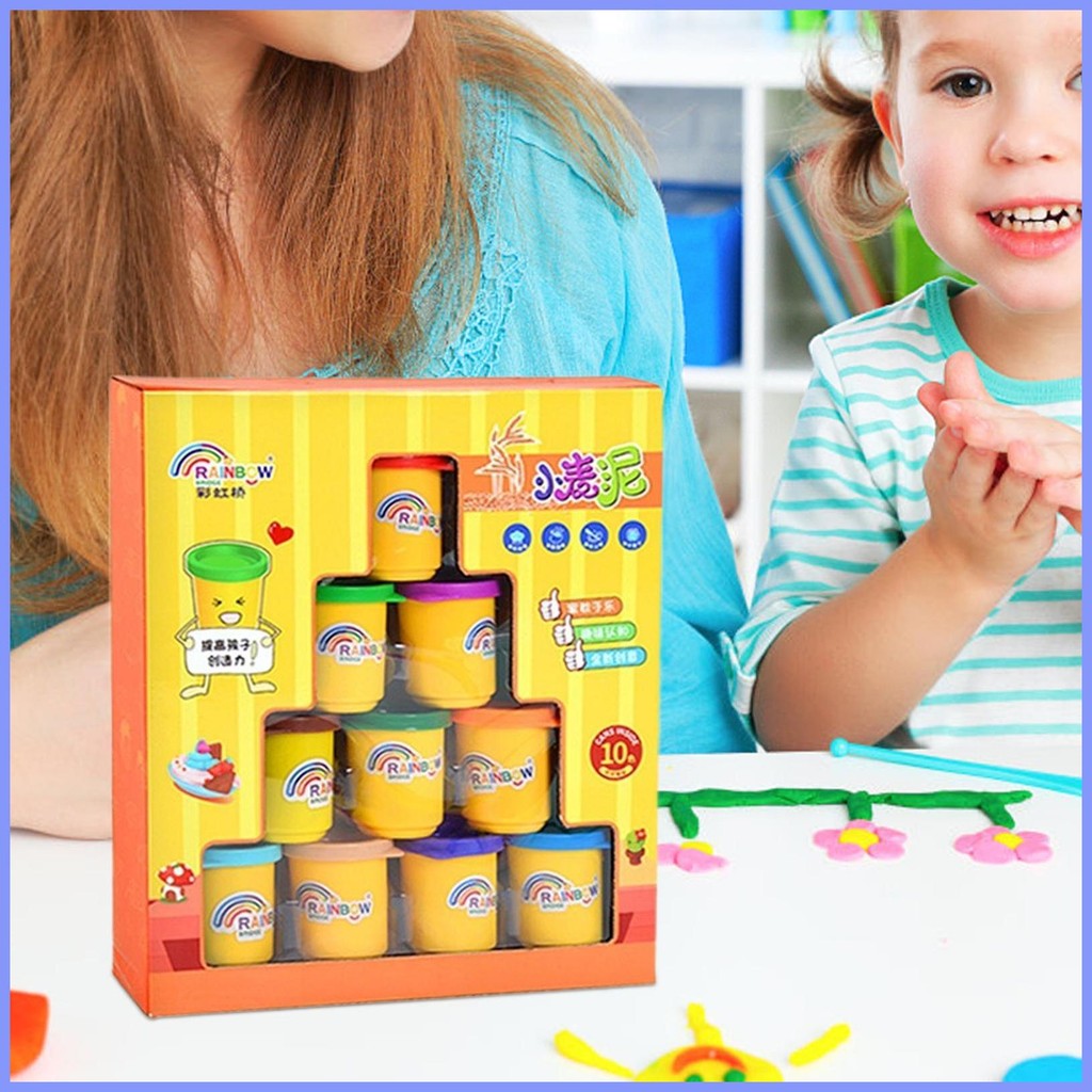 Modeling Clay 10-Color Modeling Clay Air Dry Non-Sticky Molding Clay ...
