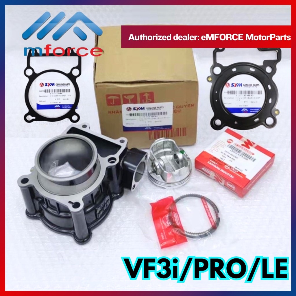 SYM VF3i VF3 LE ABS PRO V1 V2 BLOCK FULL SET SEKALI HEAD & BLOCK GASKET ...
